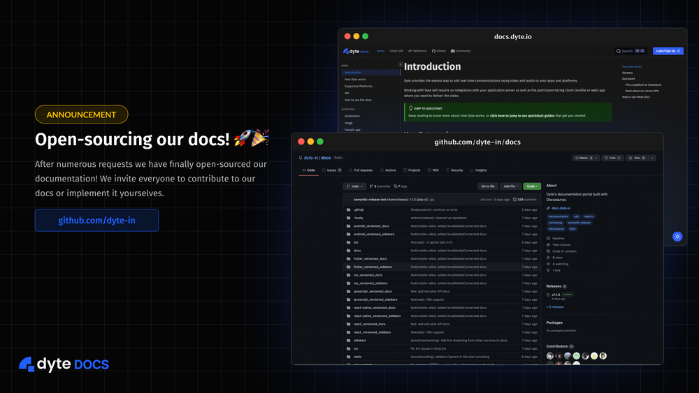 Open-sourcing Dyte Docs